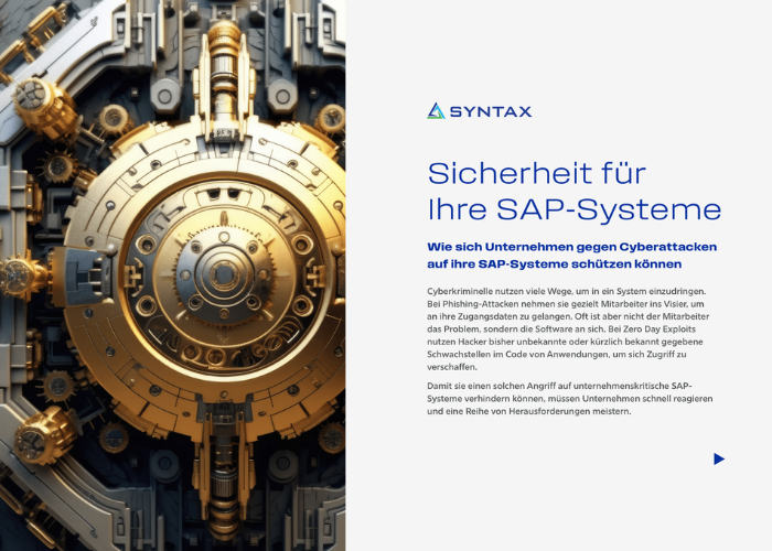 Syntax Systems | Cyber Security - Sicherheit für Ihre SAP Systeme